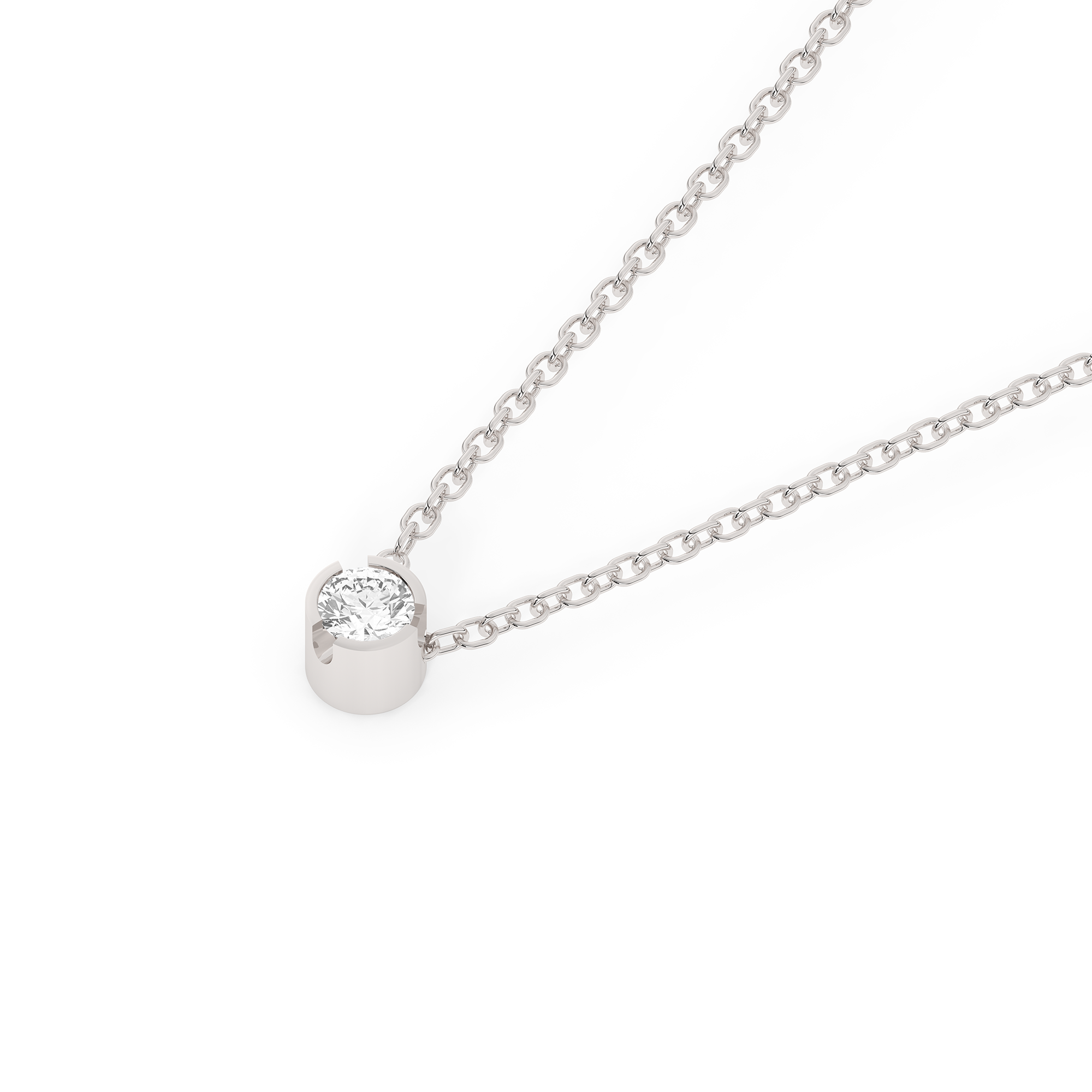 Bezel necklace